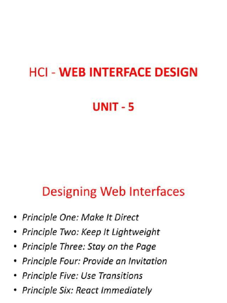 Hci Unit 5-1 | PDF