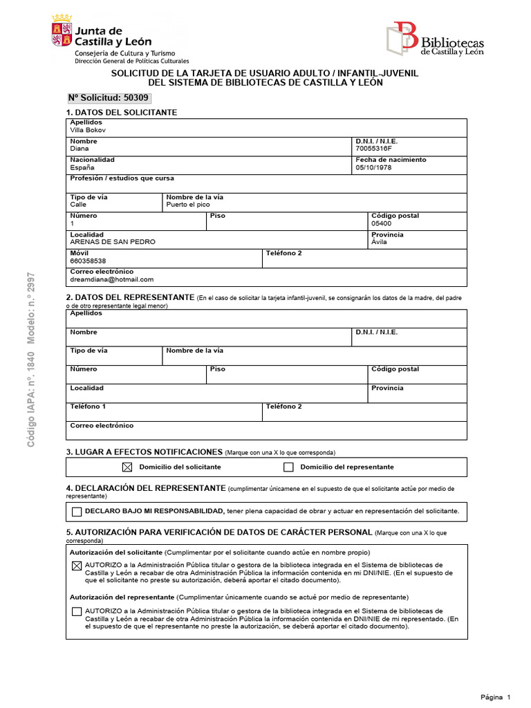 Tab i Complet Ar Solicit Ud | PDF | Documento de identidad