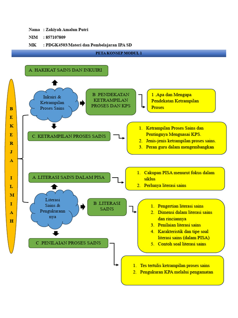 PETA KONSEP M1 M2 MATERI DAN PEMB IPA SD | PDF