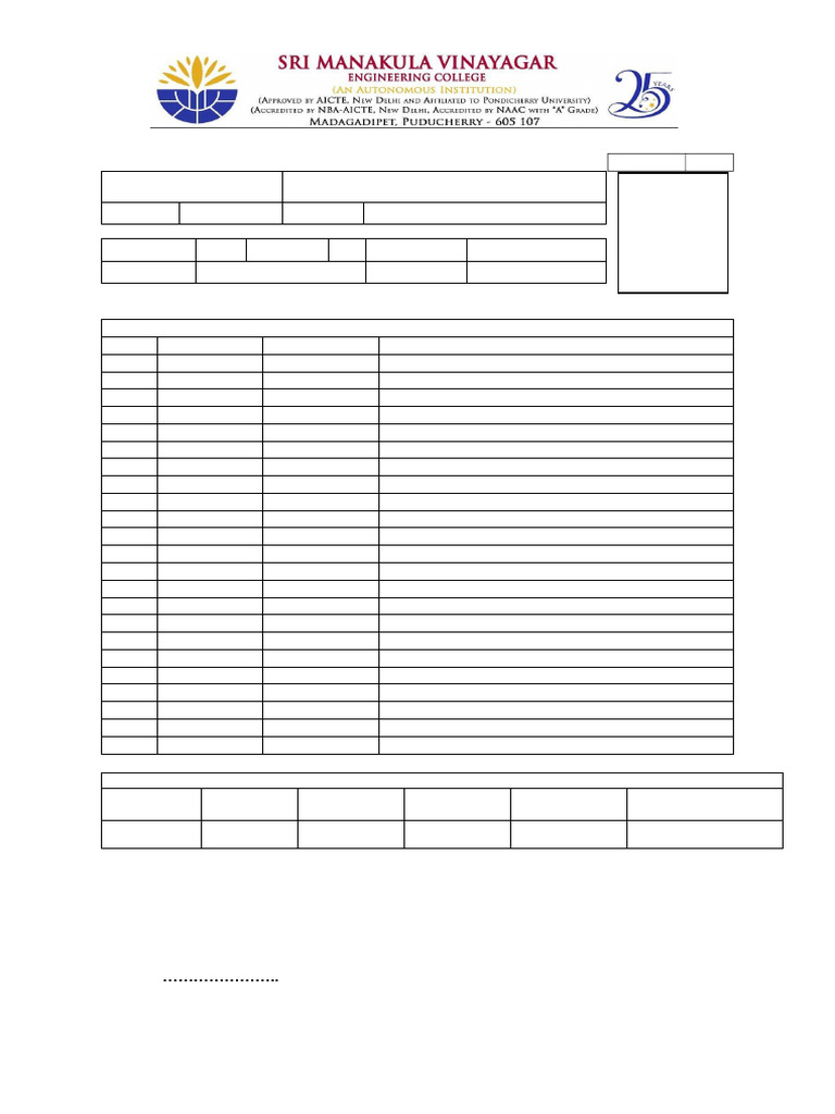 SMVEC - EEE - Application Form | PDF