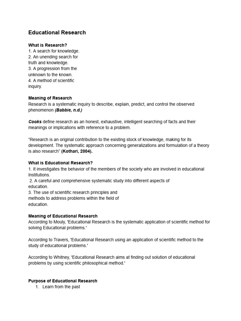 Educational Research and RRL | PDF | Index Term | Scientific Method