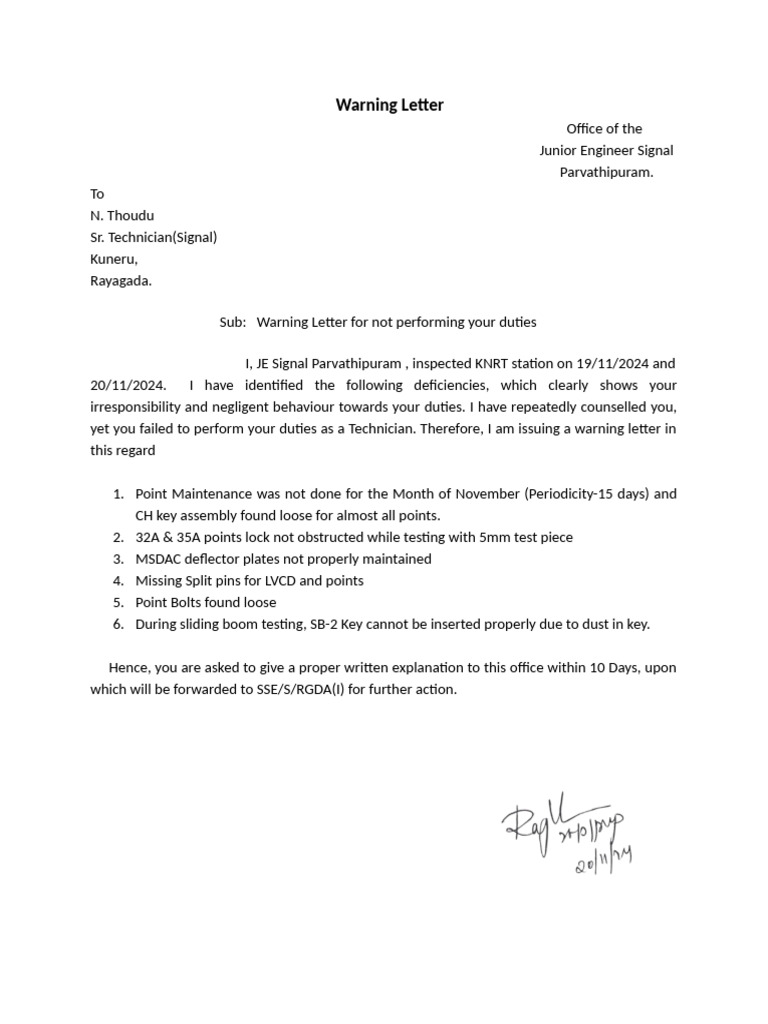 Warning Letter | PDF