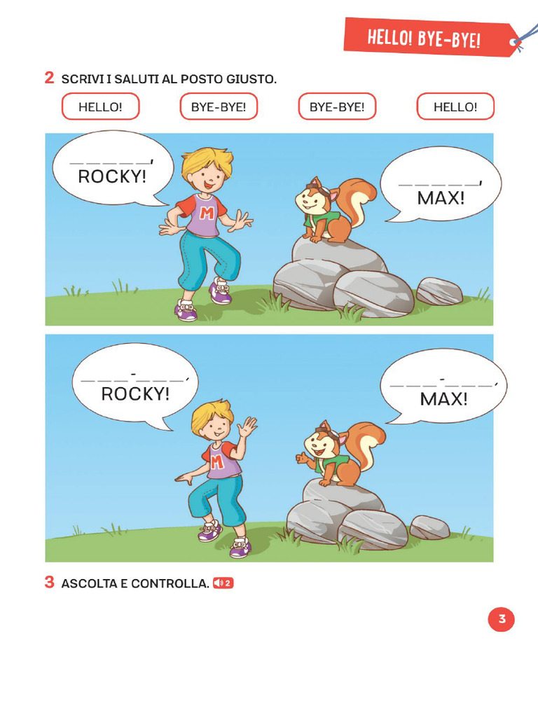 hello bye worksheet | PDF