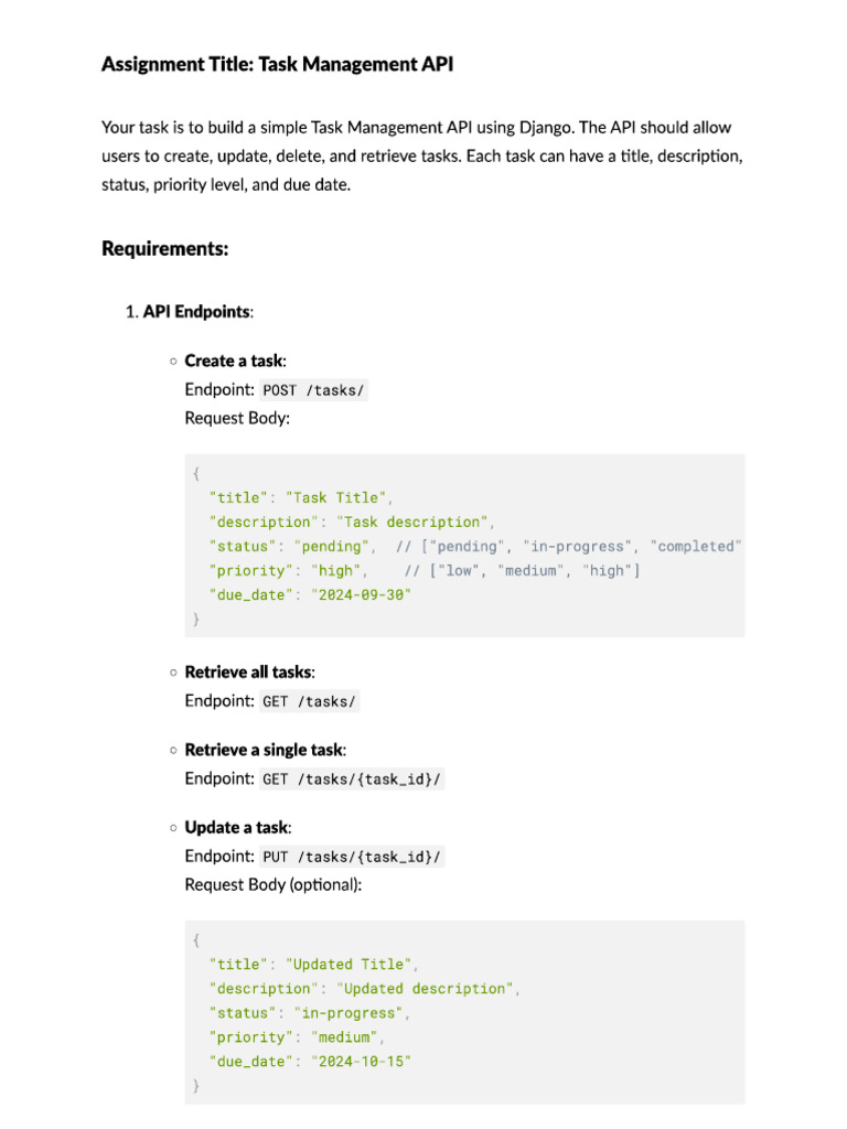 Prishni Backend Assignment | PDF