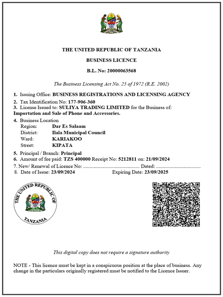 B.L. 20000063568 - Elicense | PDF