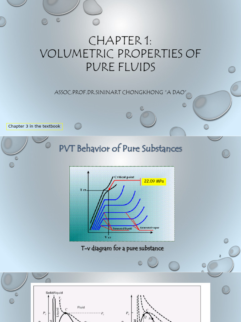 Volumetric Properties of Pure Fluid | PDF