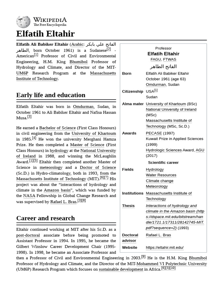 Elfatih_Eltahir | PDF | Earth Sciences