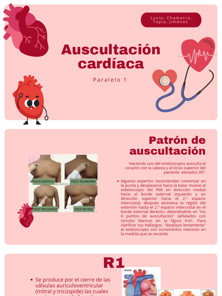 Auscultación Cardíaca: Ruidos y Posiciones | PDF | Corazón | Ventrículo ...