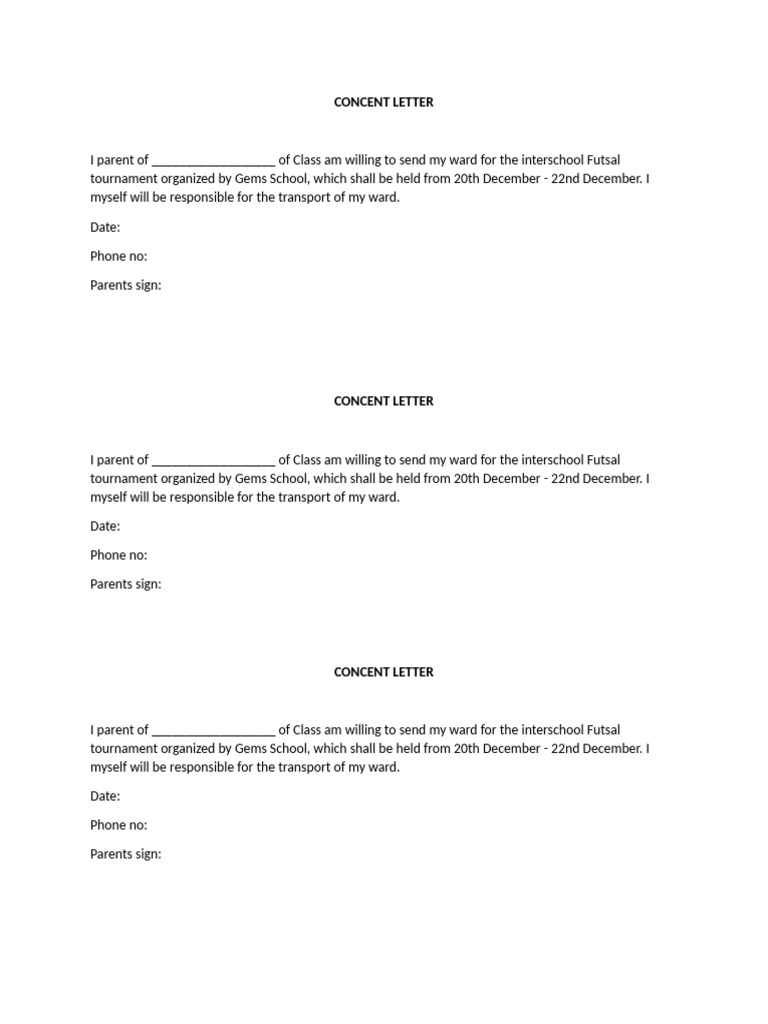 Concent Letter | PDF