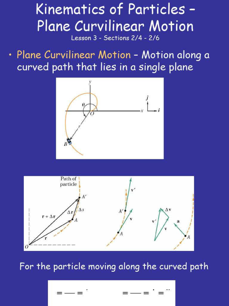 Curvilinear Motion | PDF | Space | Mechanics