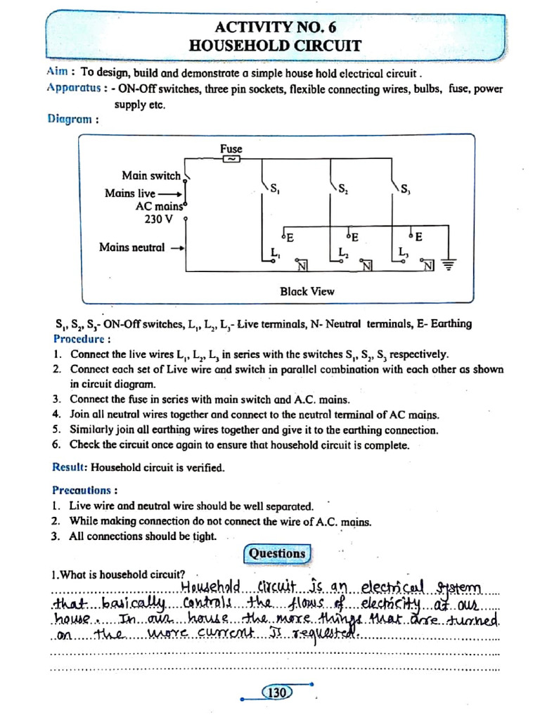 house hold circuit | PDF | Electrical Engineering | Power (Physics)