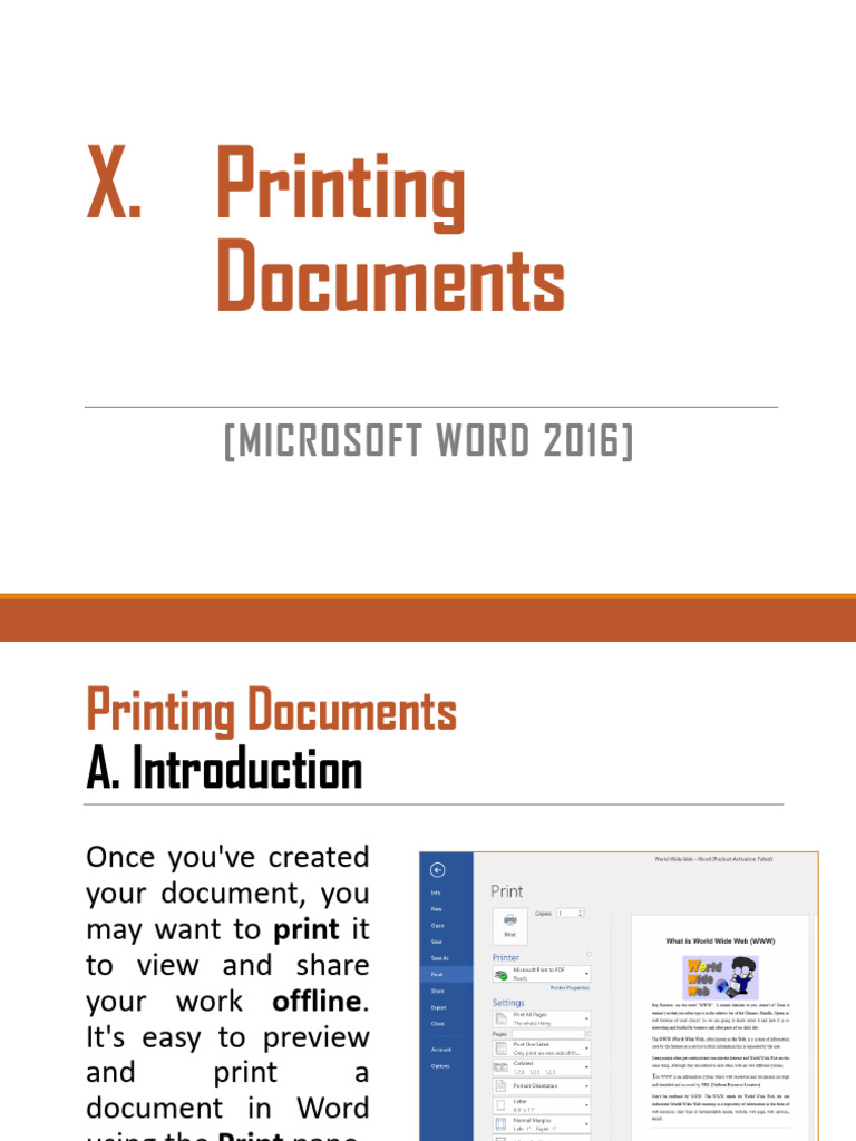 Module 2 Lesson 10 Printing Documents | PDF