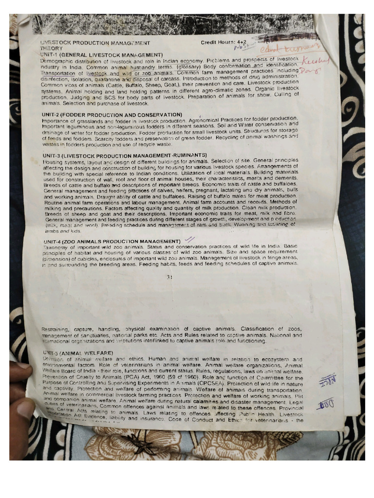 Veterinary science syllabus all subjects | PDF