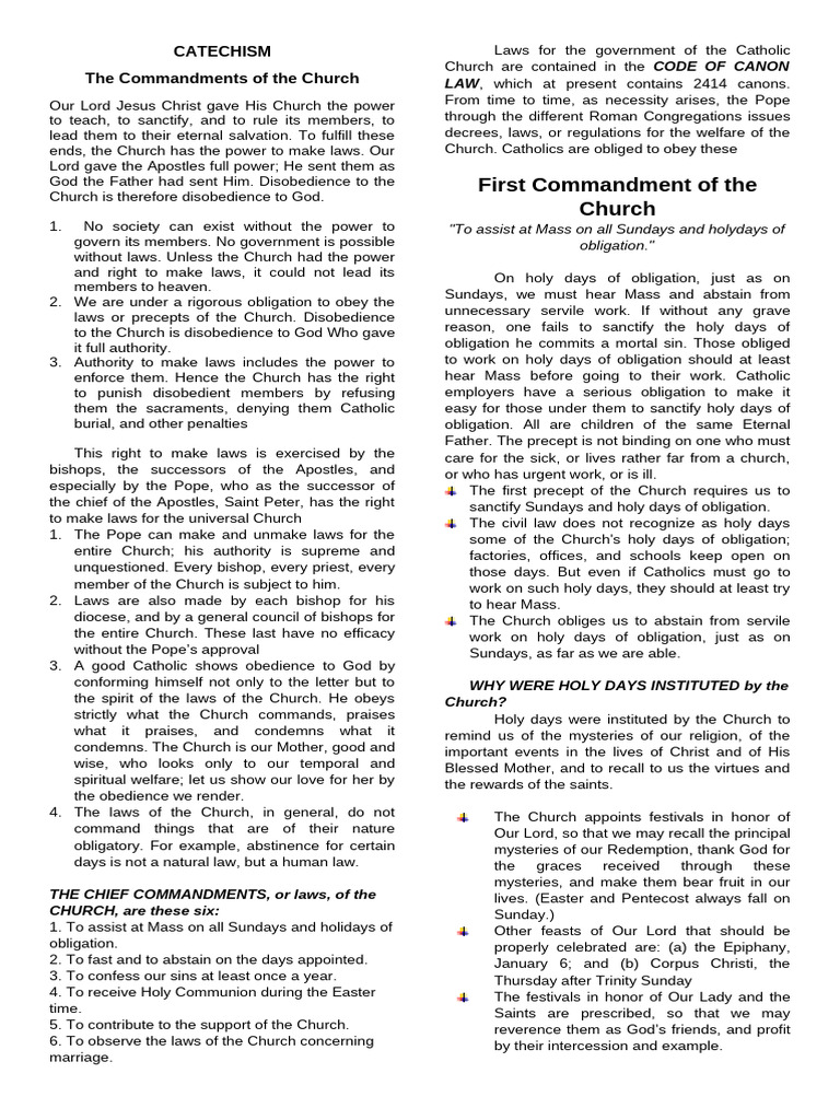 CATECHISM My Catholic Faith | PDF | Baptism | Sacraments