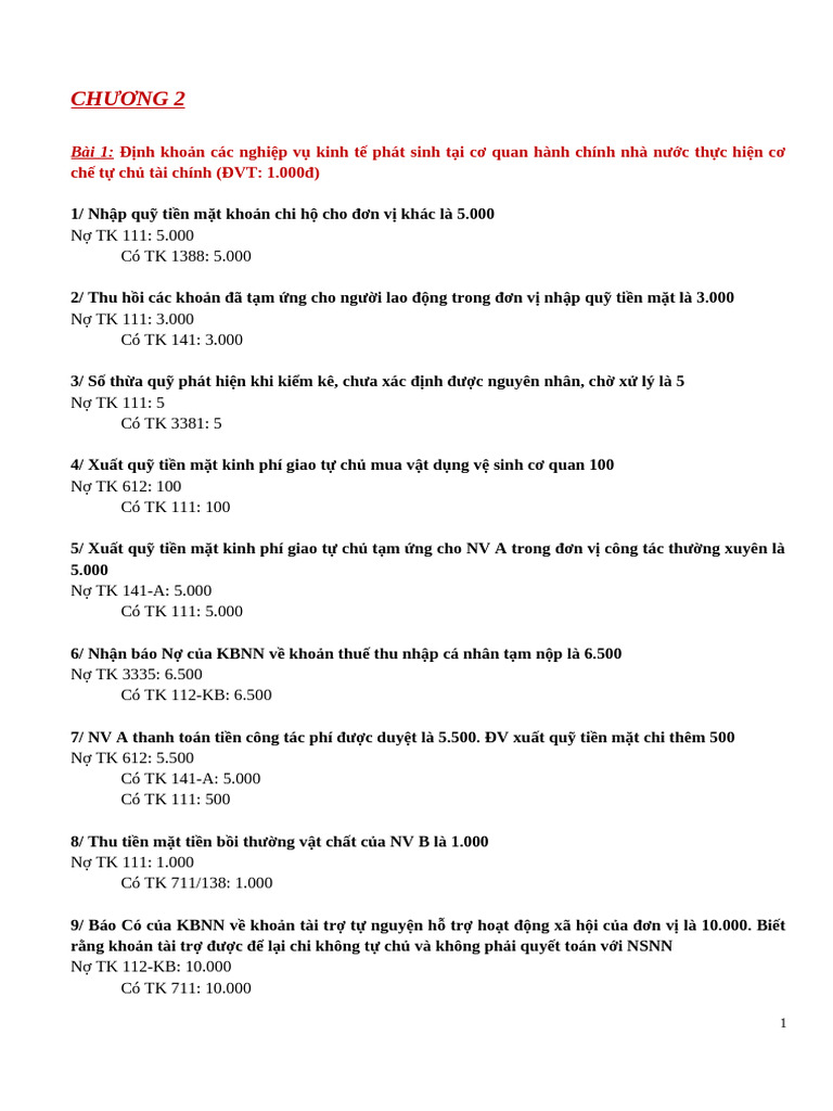 BTTH Chuong 2, 3 | PDF