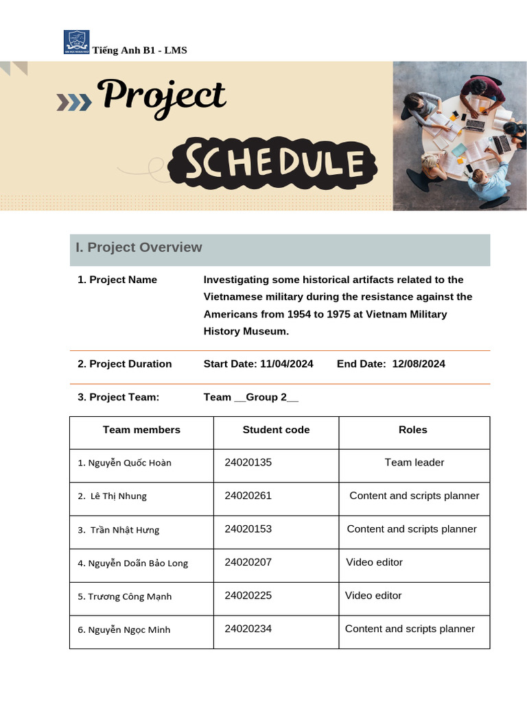 PT2 - Schedule Template - B1 LMS-reviewed | PDF