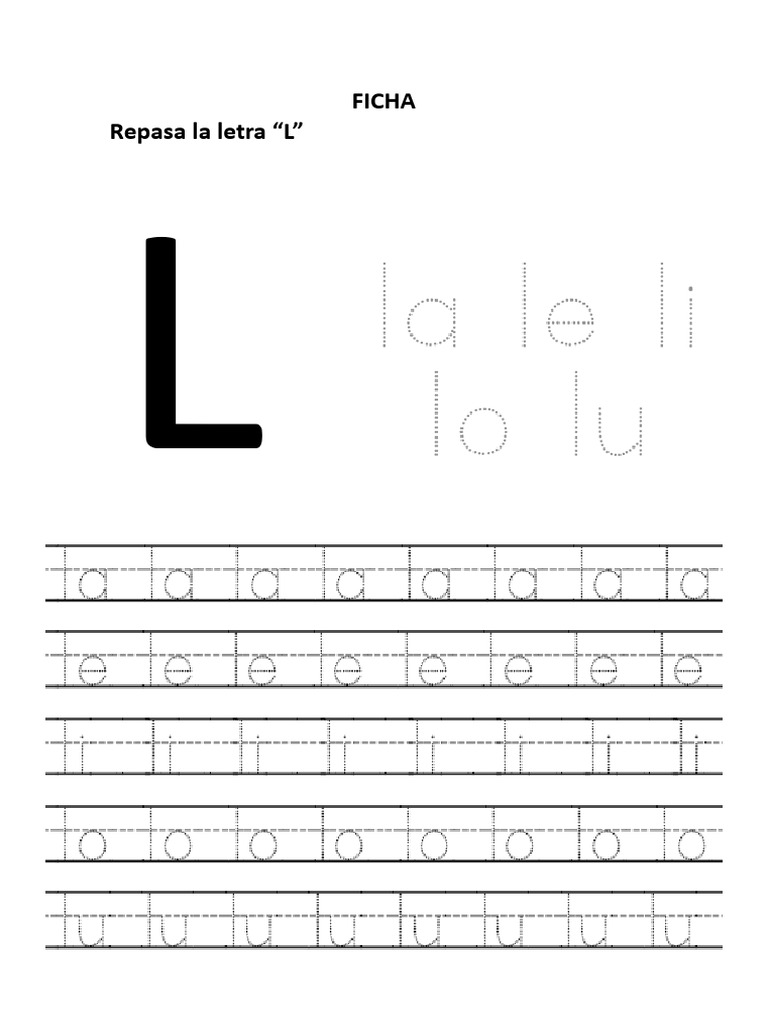 FICHA LETRA L | PDF