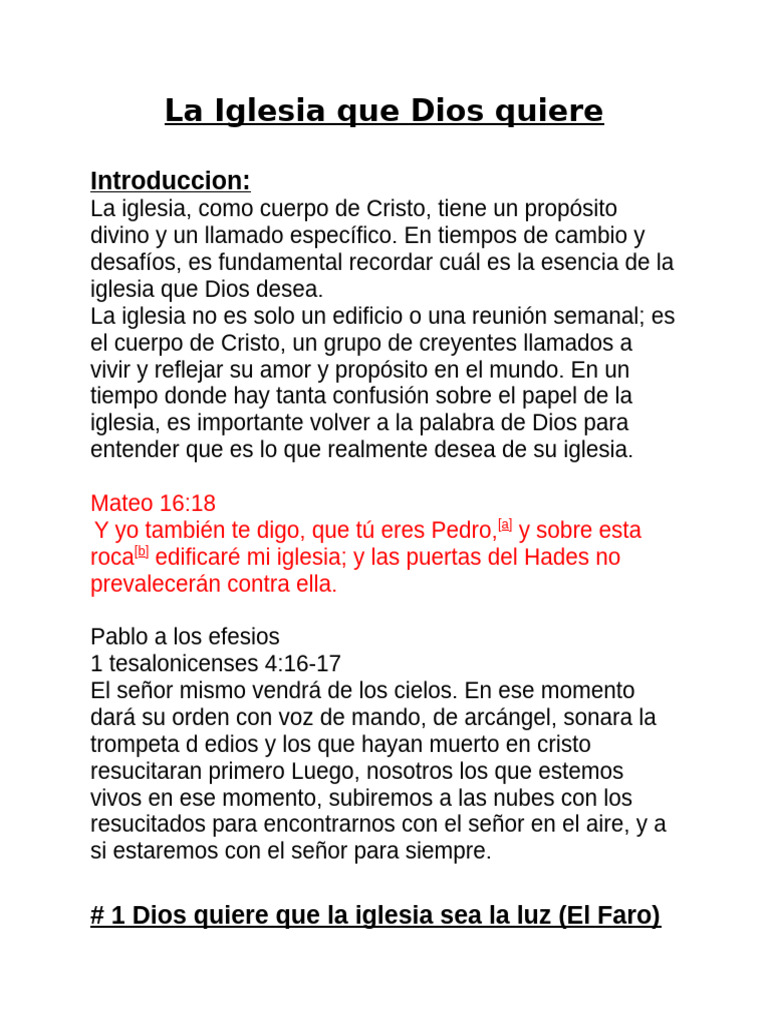 La Iglesia Que Dios Quiere | PDF | Abrahán | Cristo (título)