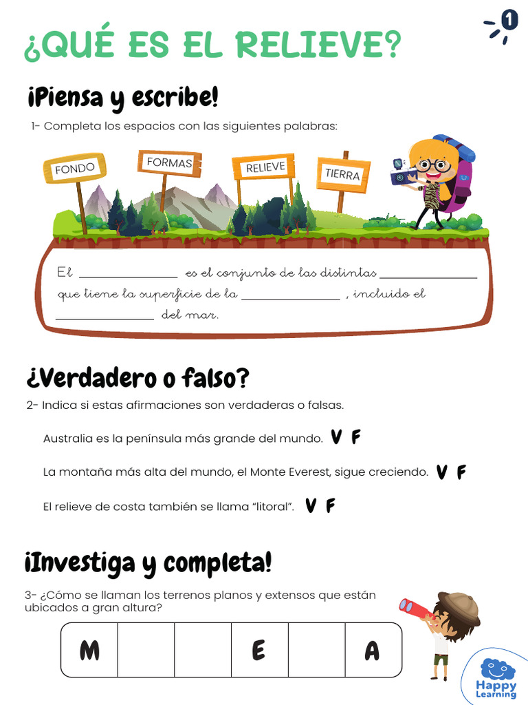 Formas del Relieve en la Tierra | PDF