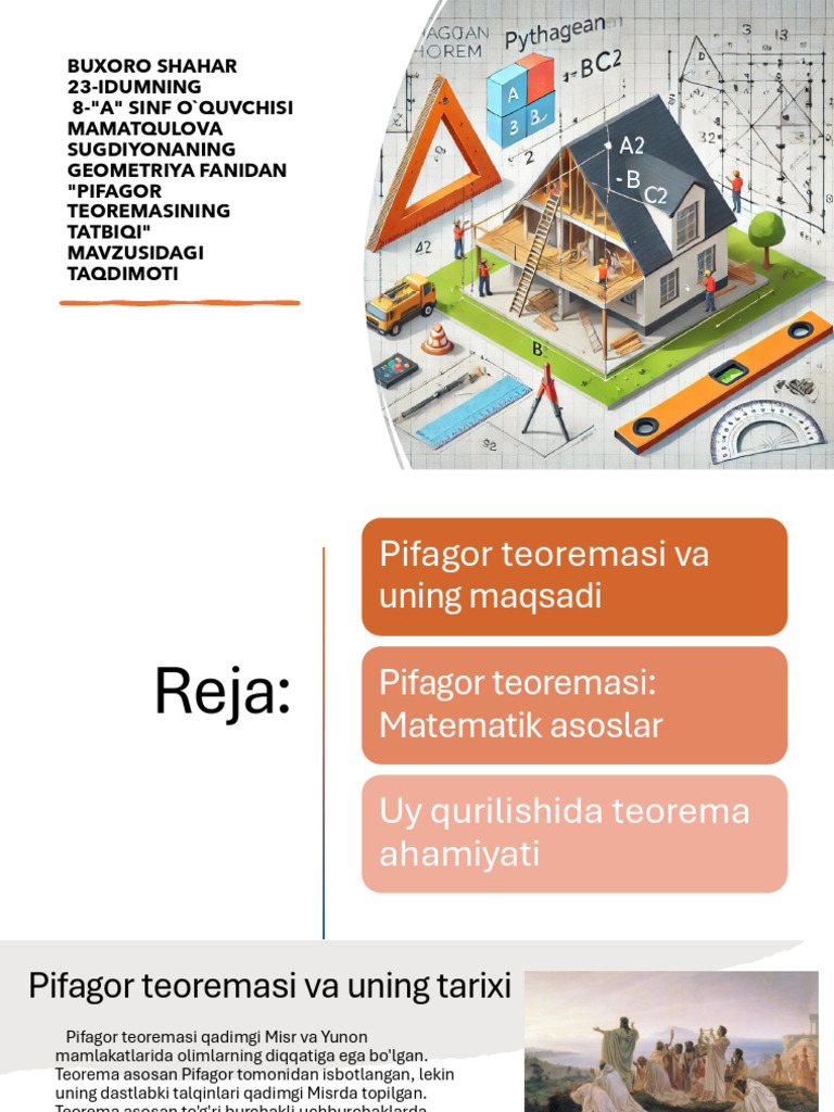 Presentation About Pythegoras Theorem | PDF
