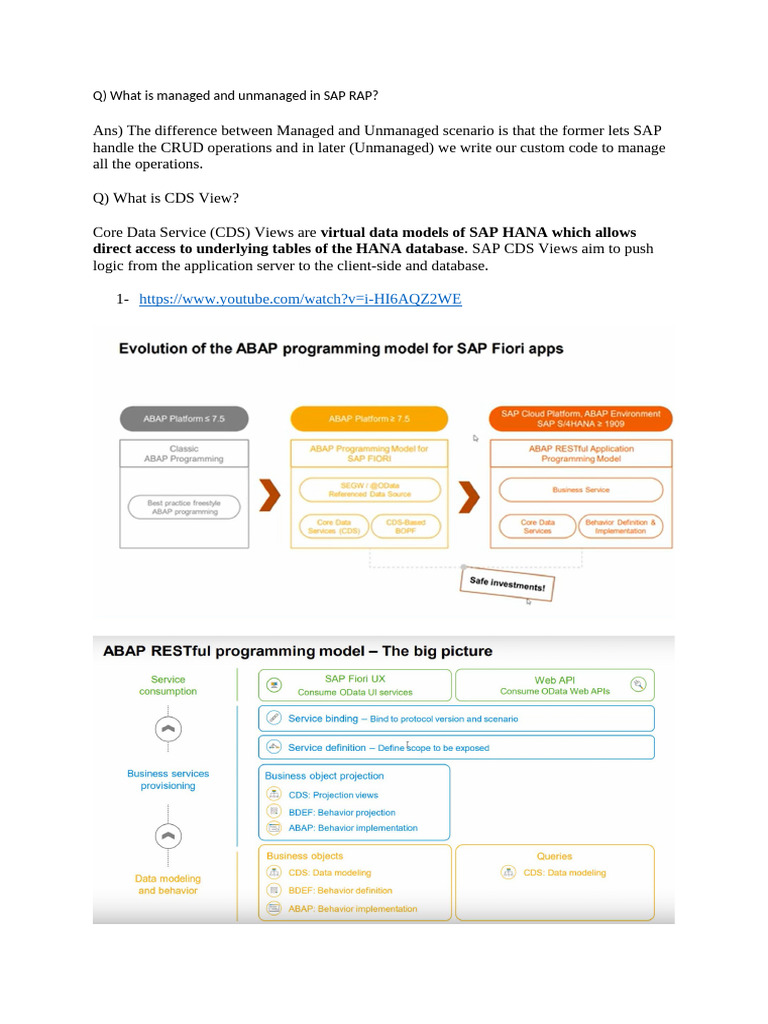 SAP RAP Word Document Tutorials With Links | PDF