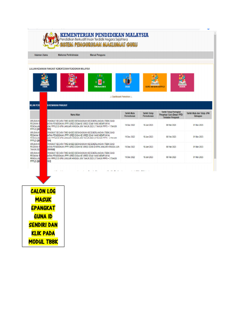 PDF Panduan Calon Nak Memohon Melalui Epangkat | PDF