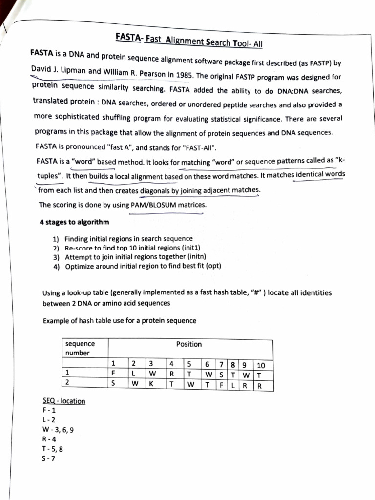 Fasta& Blasta | PDF | Sequence Alignment | Information Science