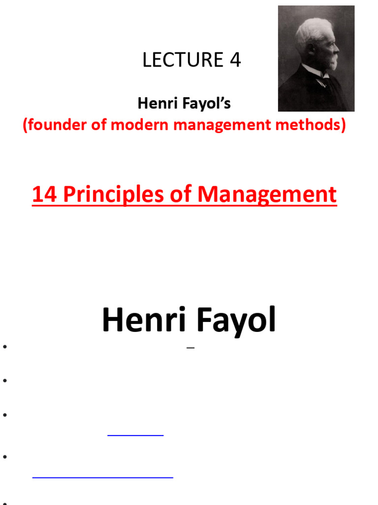 Fayol's 14 Principles of Management | PDF | Business Economics | Business