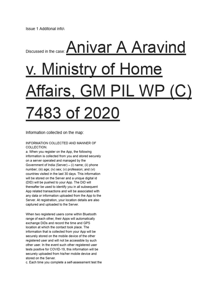 Additonal Info For Issue 1 | PDF | Privacy | Mobile App