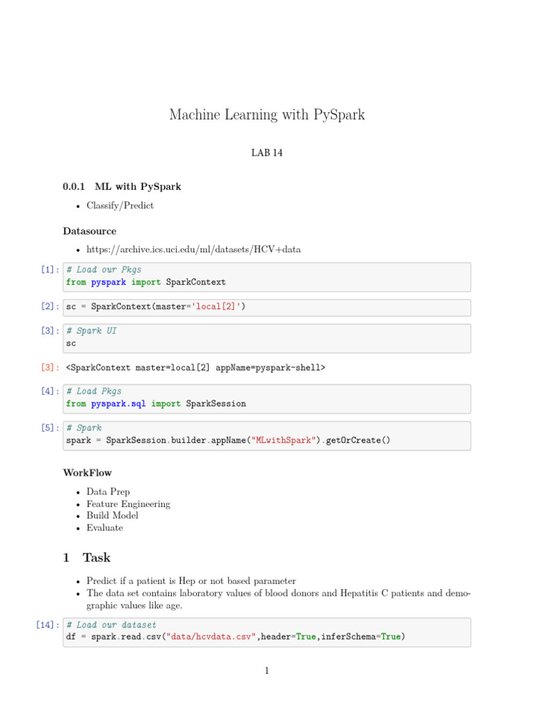 Machine Learning With PySpark | PDF | Apache Spark | Applied Mathematics