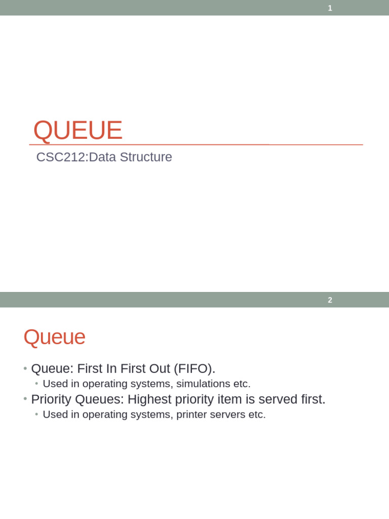 7 ADTQueue | PDF | Queue (Abstract Data Type) | Programming Paradigms