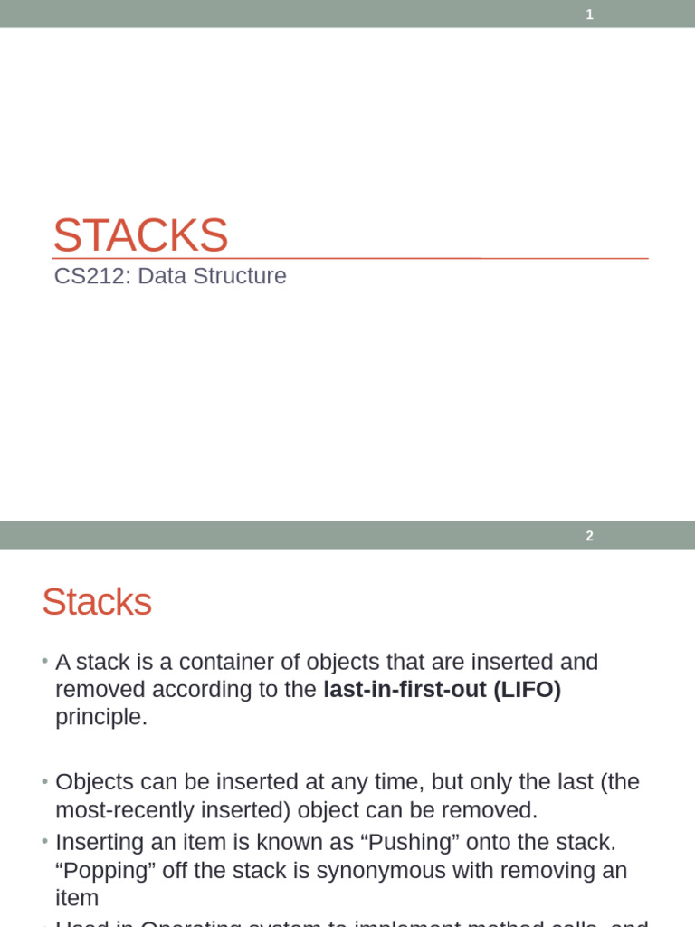 8_ADTStack | PDF | Boolean Data Type | Computer Programming