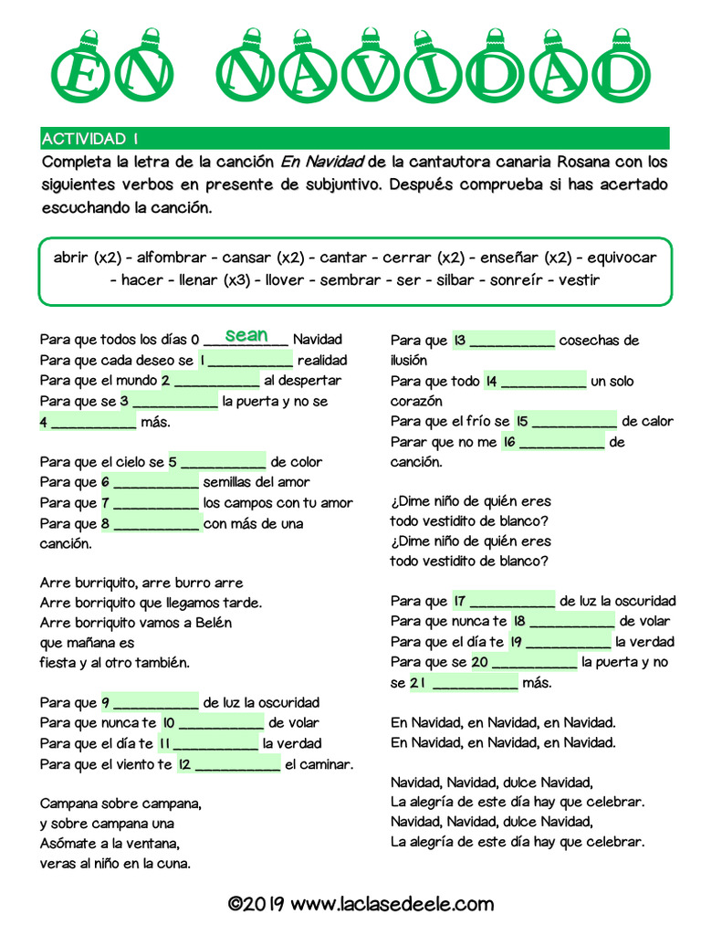 En Navidad | PDF | Navidad | Gramática