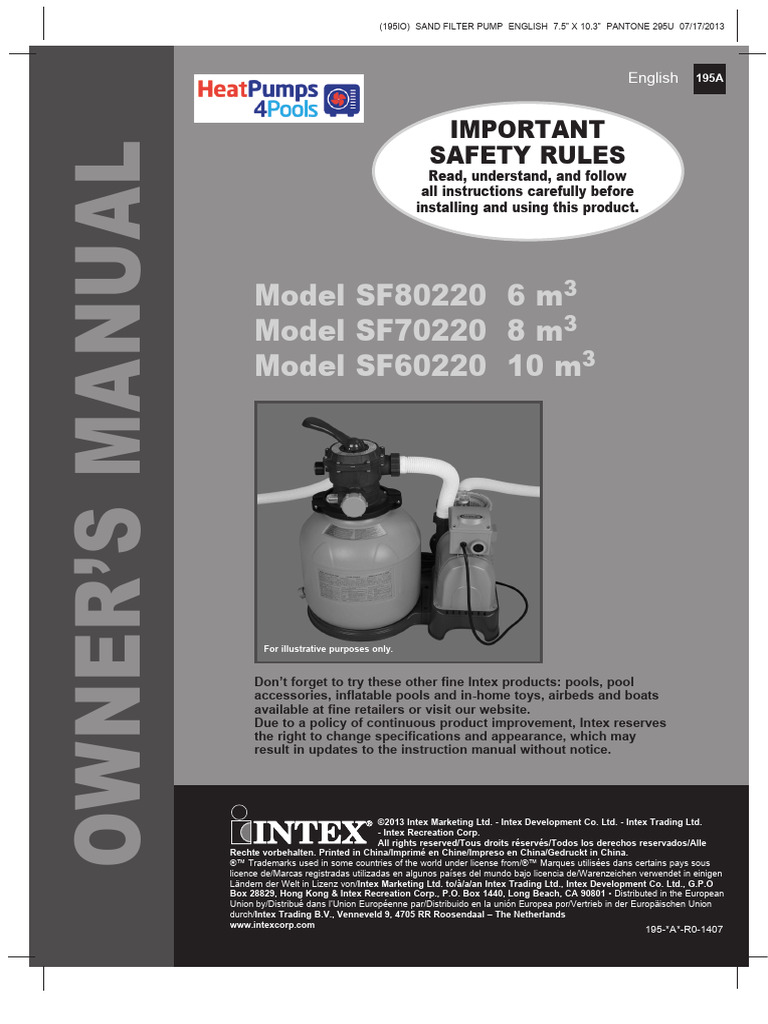 Intex 28646 28648 28652 User Manual | PDF | Filtration | Pump