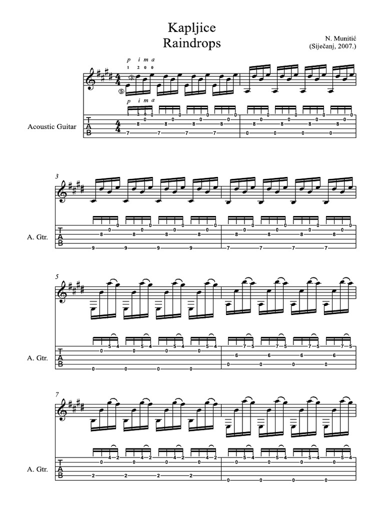 Raindrops TAB | PDF