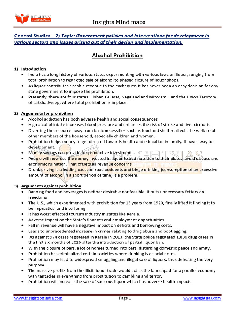 Alcohol-Prohibition | PDF | Prohibition | United States Travel