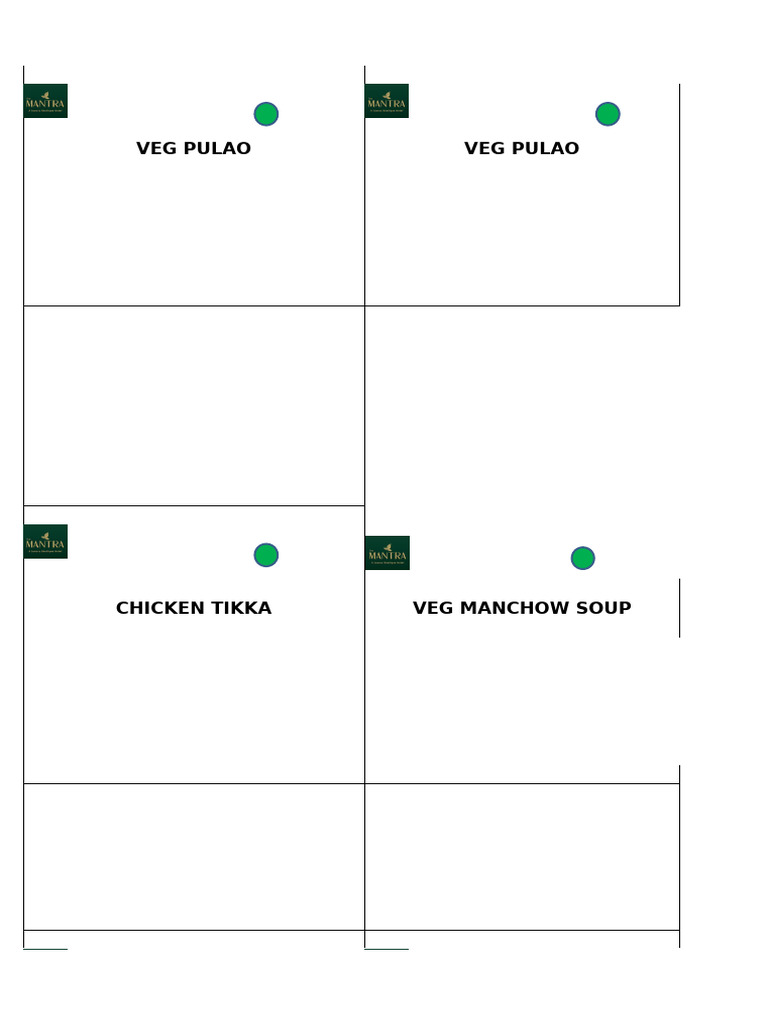 BUFFET TAGS | PDF