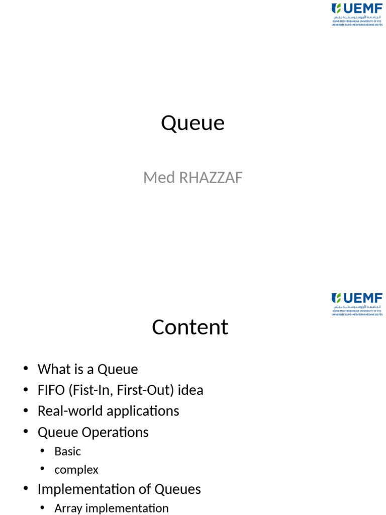 5-Queue | PDF | Queue (Abstract Data Type) | Computer Engineering