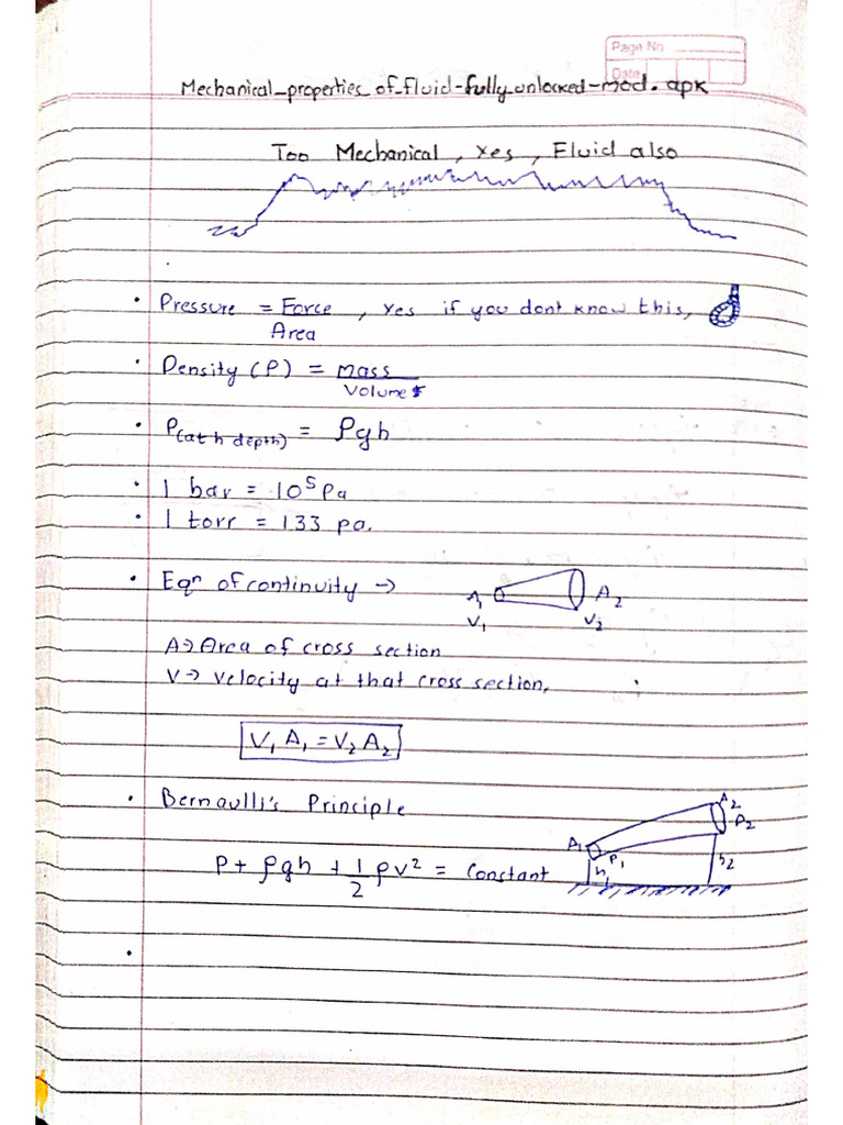 Fluid_mechanics class 11 notes | PDF