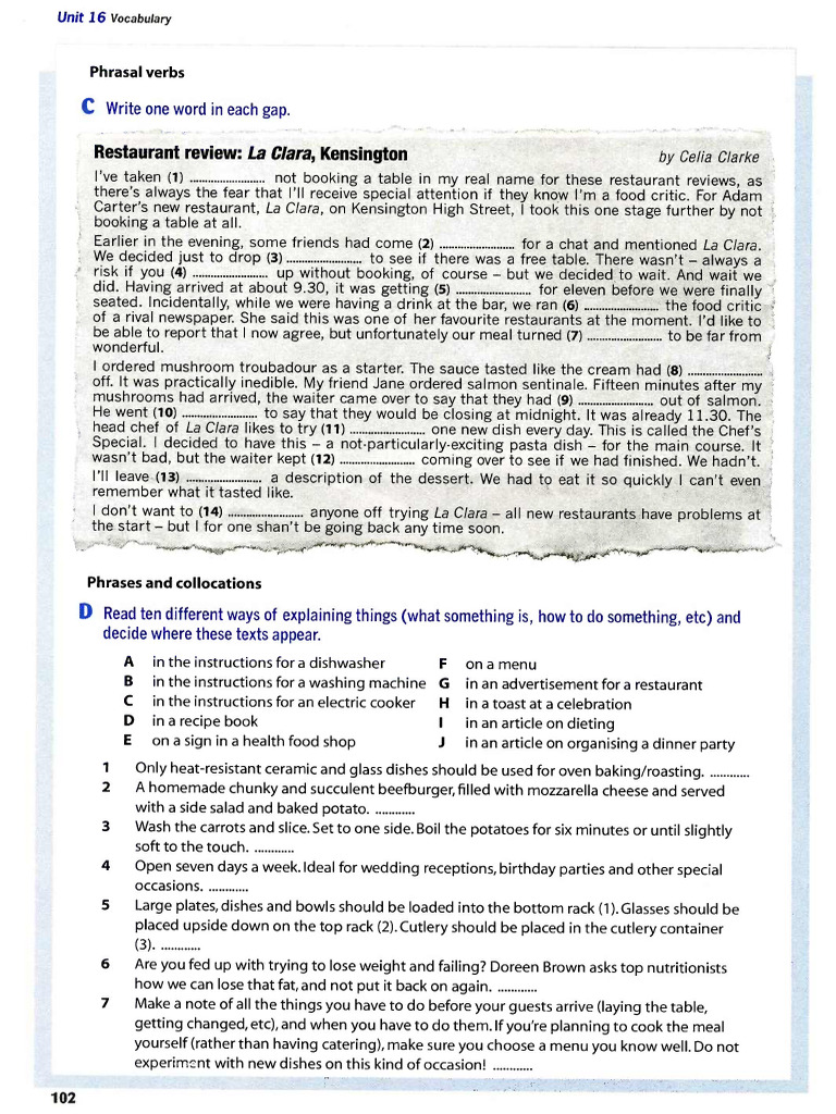 Destination B2. Grammar Vocabulary With Answer Key-Pages-104 | PDF