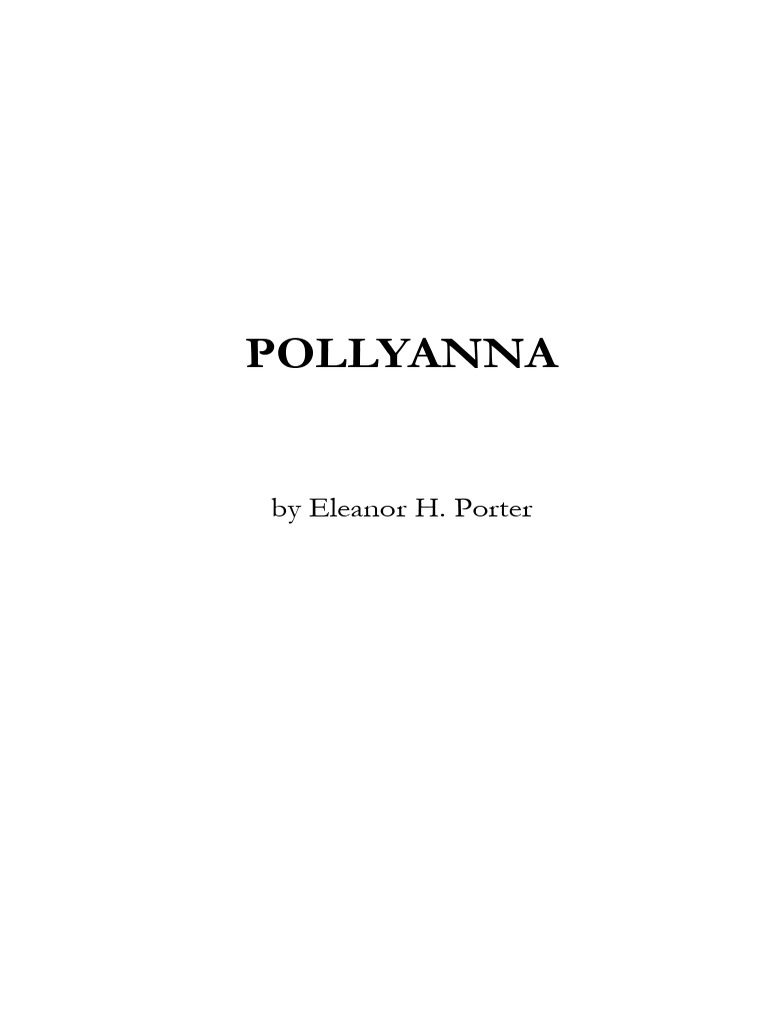 Polyanna | PDF | Pollyanna