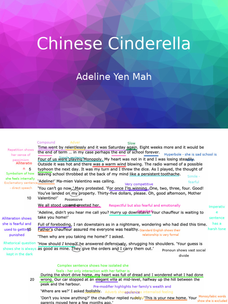 Chinese Cinderella - Adeline Yen Mah | PDF | Sentence (Linguistics) | Verb