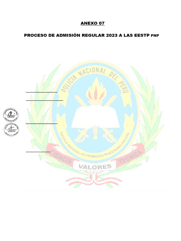A 2023documentacion PNP Anexos | PDF | Documento de identidad | Derecho penal
