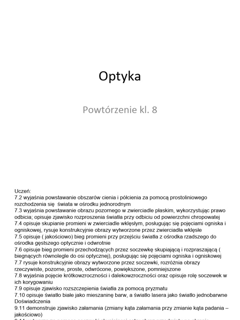 Optyka 2 | PDF