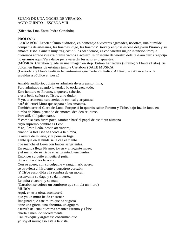 Piramo y Tisbe | PDF