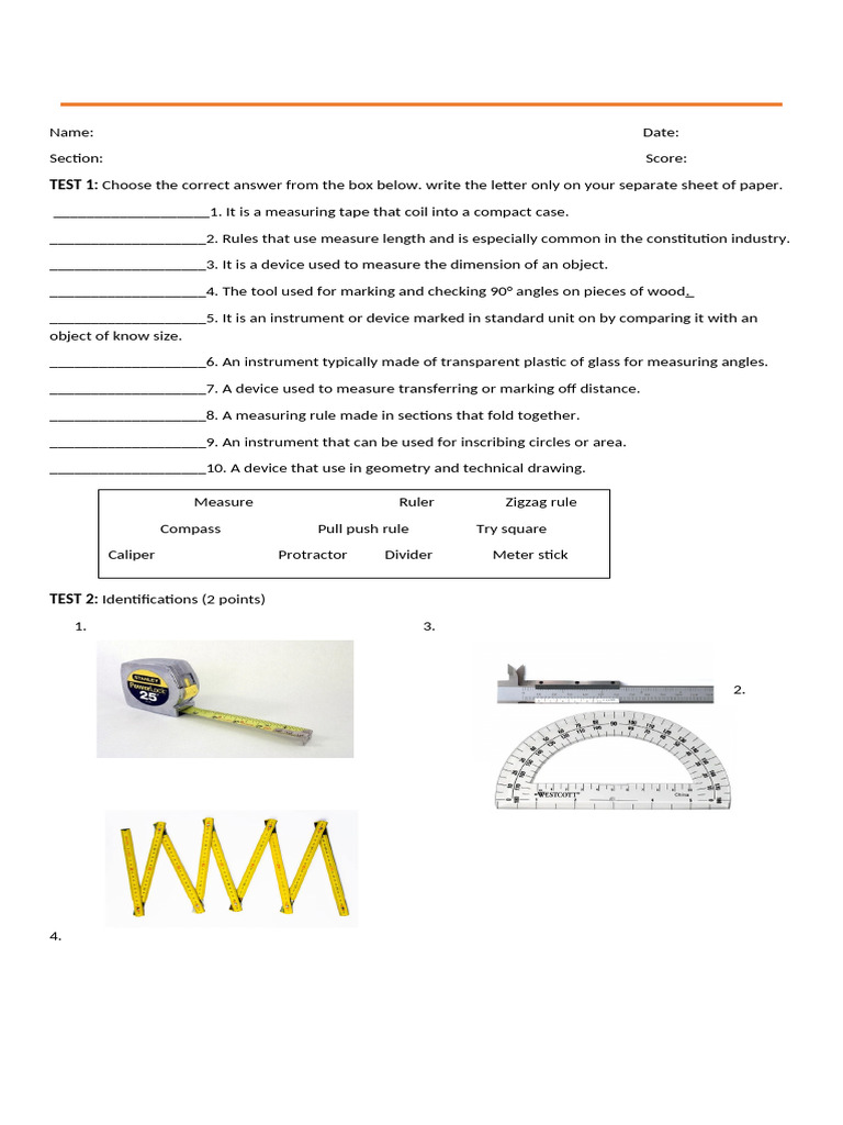 Lesson 3 Carpentry Measurements and Calculation | PDF | Tools