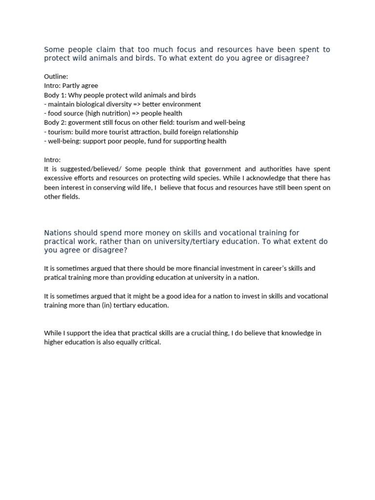 Some people claim that too much focus and resources have been spent to ...