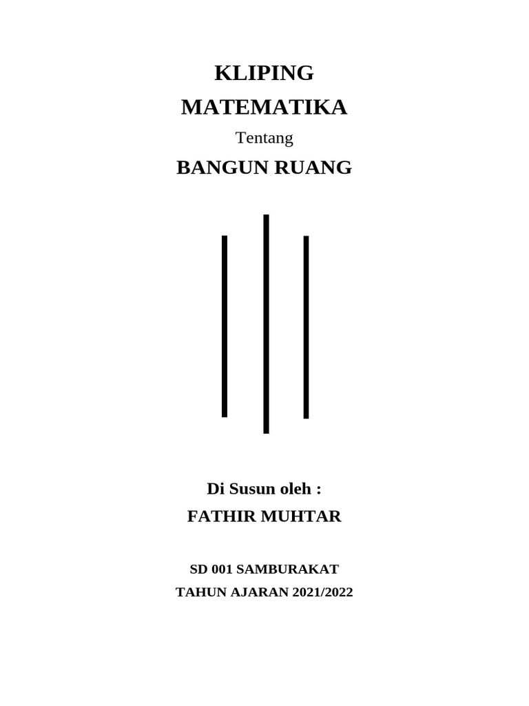 Keliping Matematika Bangun Ruang | PDF