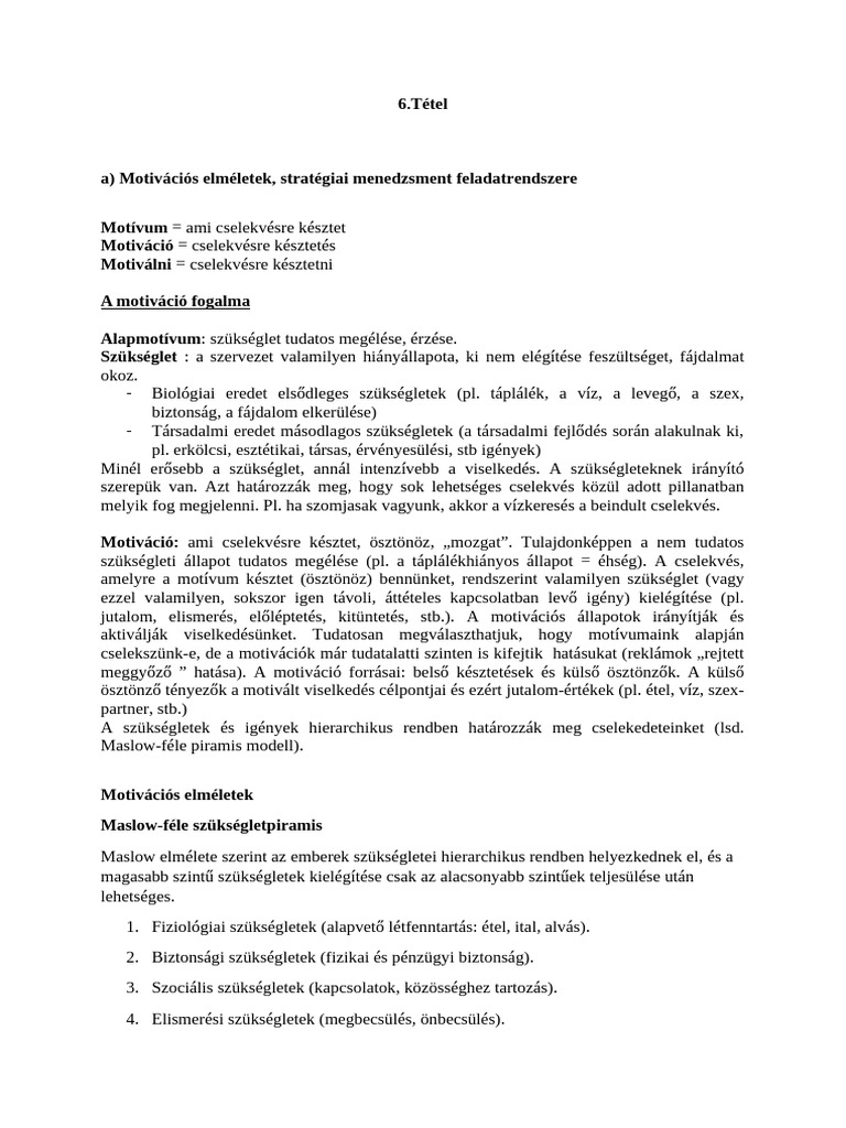 Komplex - 6. Tétel (Bővített) | PDF