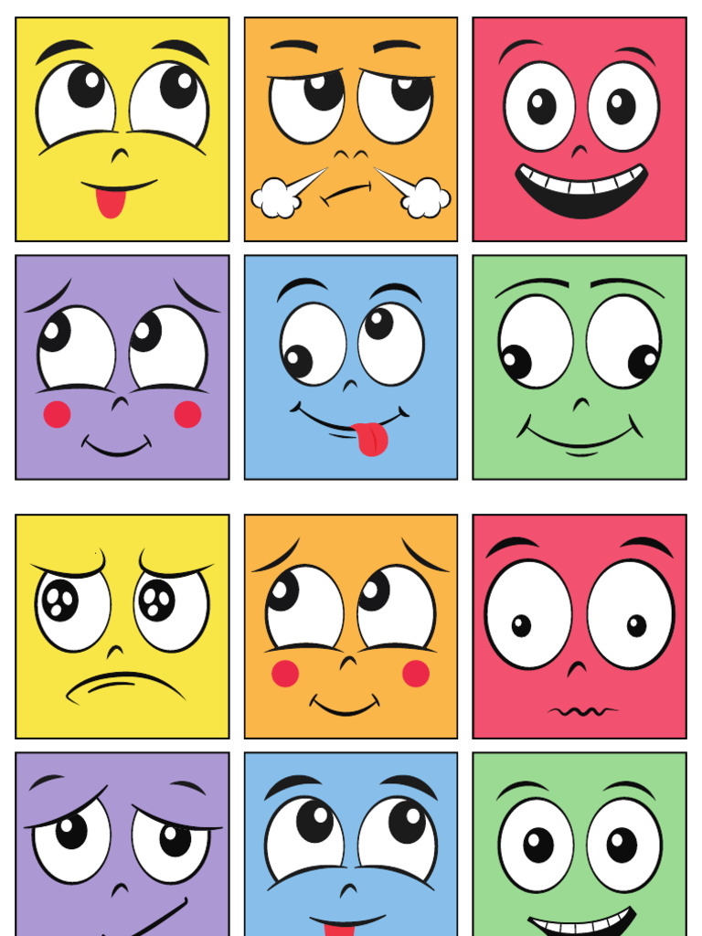 Emotions SEL Flashcards in Colorful Illustrative Style | PDF